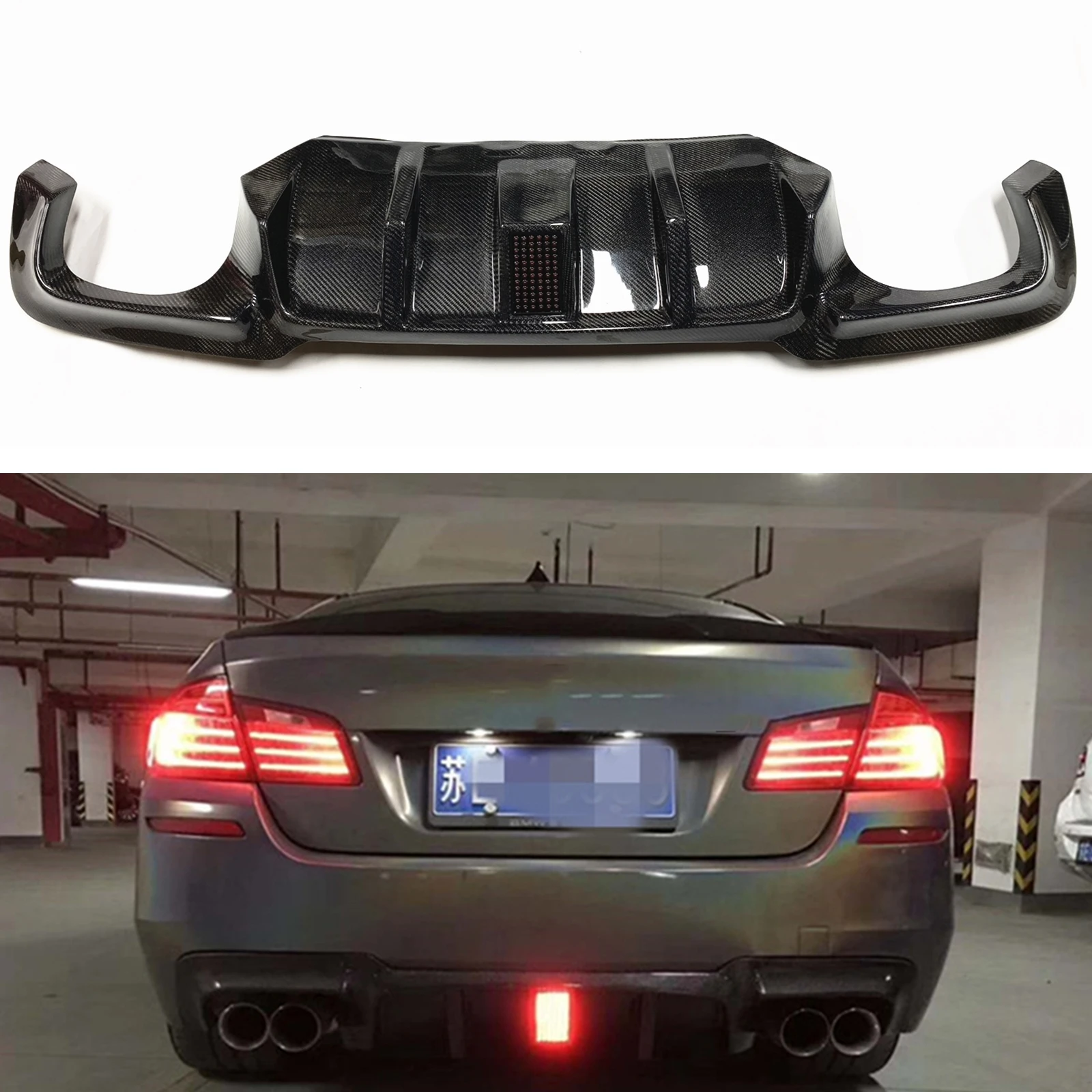 For-BMW-5-Series-F10-F11-528i-530i-M-Sport-Tech-Bumper-2011-2016-Rear ...