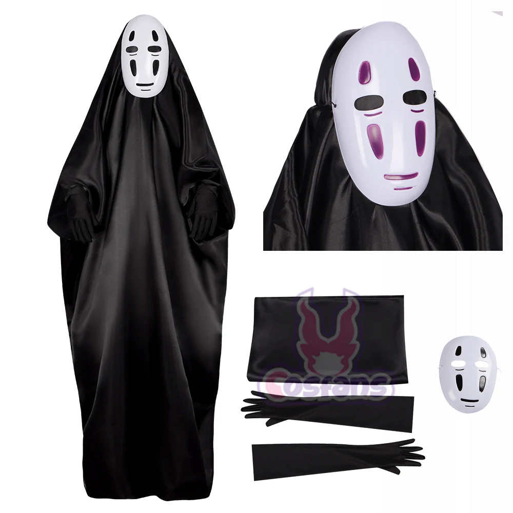 Japanese No Face Man Cosplay Costume Unisex Halloween Anime Carnival ...