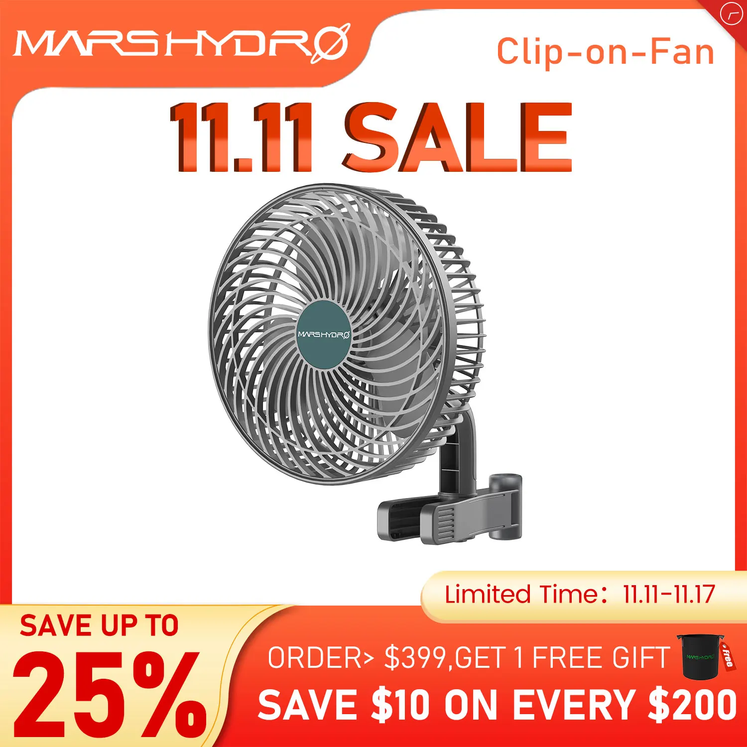 Clip On Fan For Bed MARS HYDRO 6" Clip-On Oscillating Grow Tent Fan ...