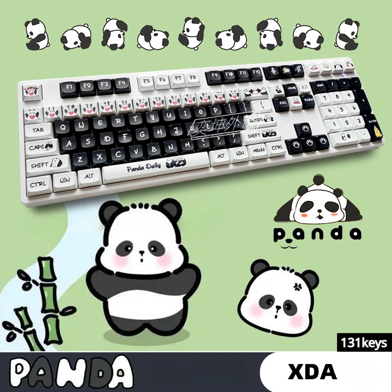 ECHOME-Panda-Theme-Keycap-Set-131key-PBT-Cute-Anime-Keyboard-Caps-XDA ...