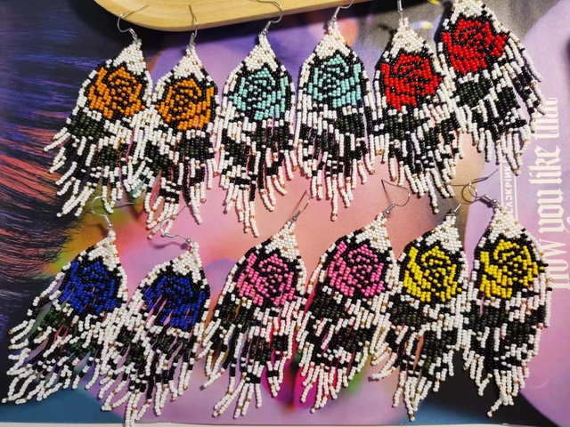Native American Beaded Roses