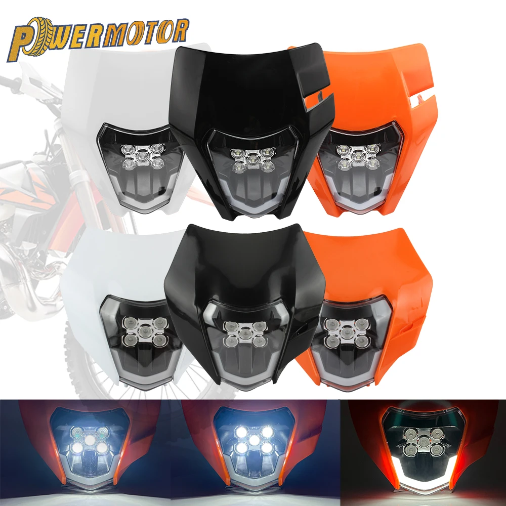 for-KTM-Headlight-Plate-LED-EXC-300-SX-MX-250-450-Fairing-Dirt-Bike ...