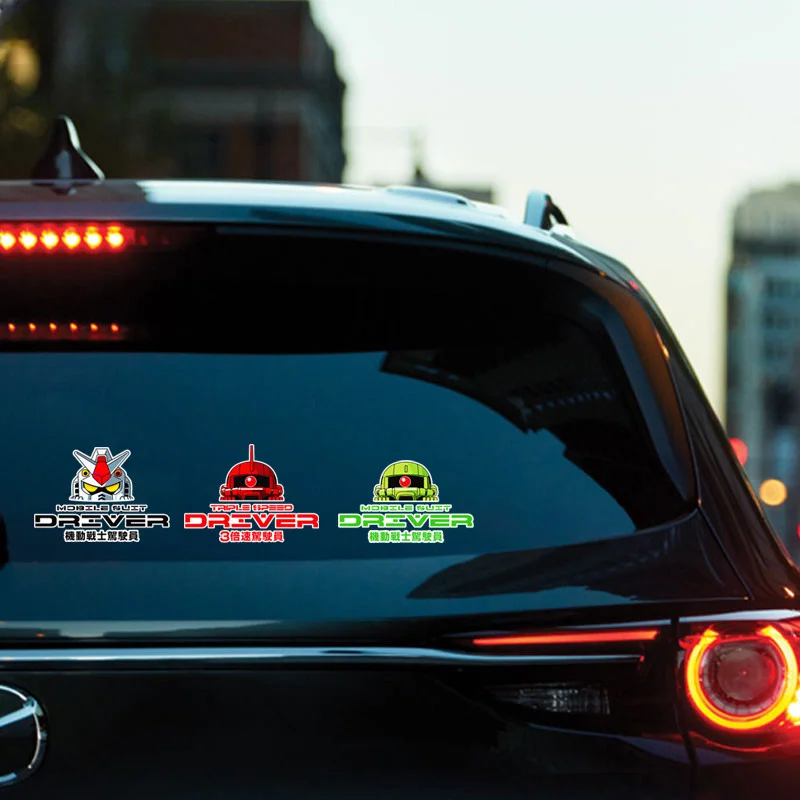 GUNDAM-Anime-Robot-Driver-Car-Sticker-Car-Decoration-Reflective-Warning ...