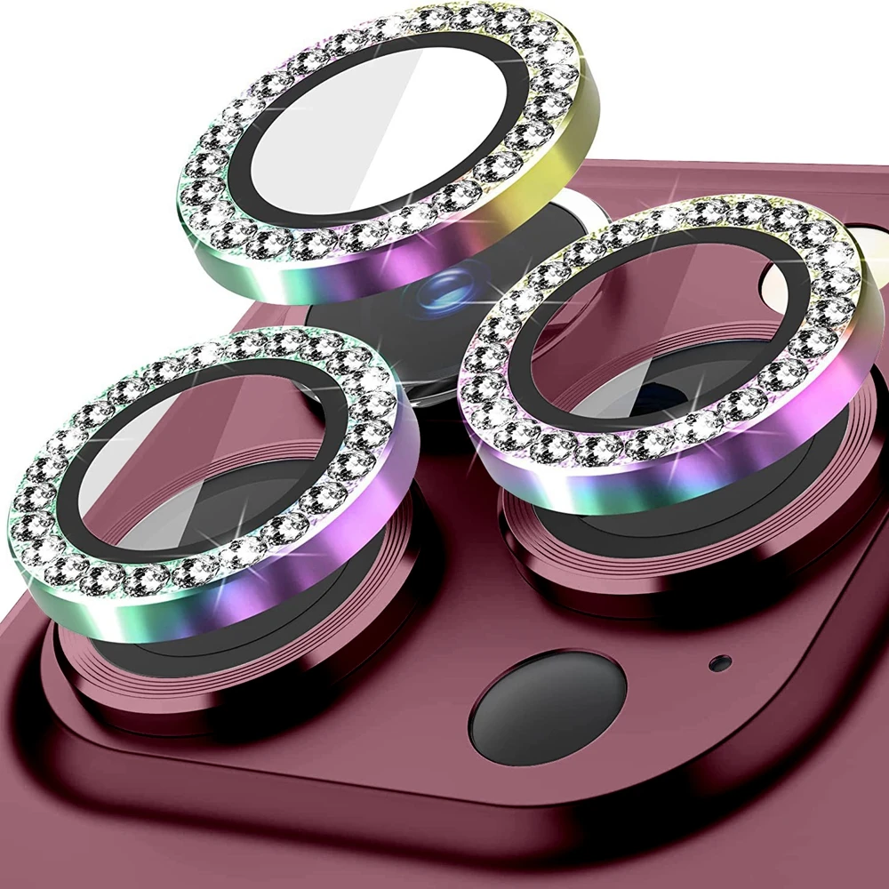Diamond-Glitter-Camera-Protection-For-iPhone-15-14-13-Pro-Max-Bling ...