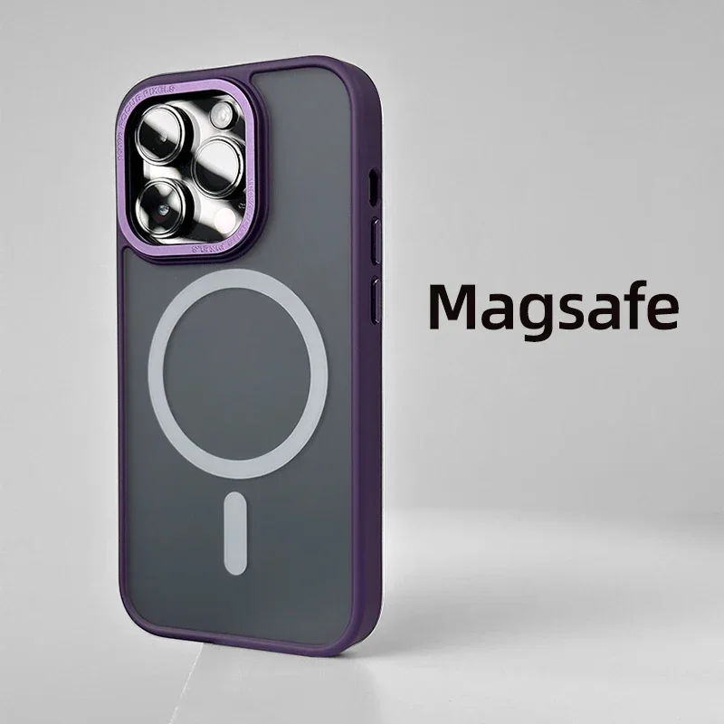 Matte Case For iPhone 15 14 Plus 13 12 Pro Max Magnetic Magsafe ...