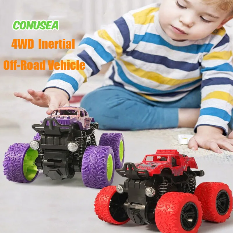 4WD Children's Toys Car Model Off-road Trucks Inertia Mini Models Stunt ...