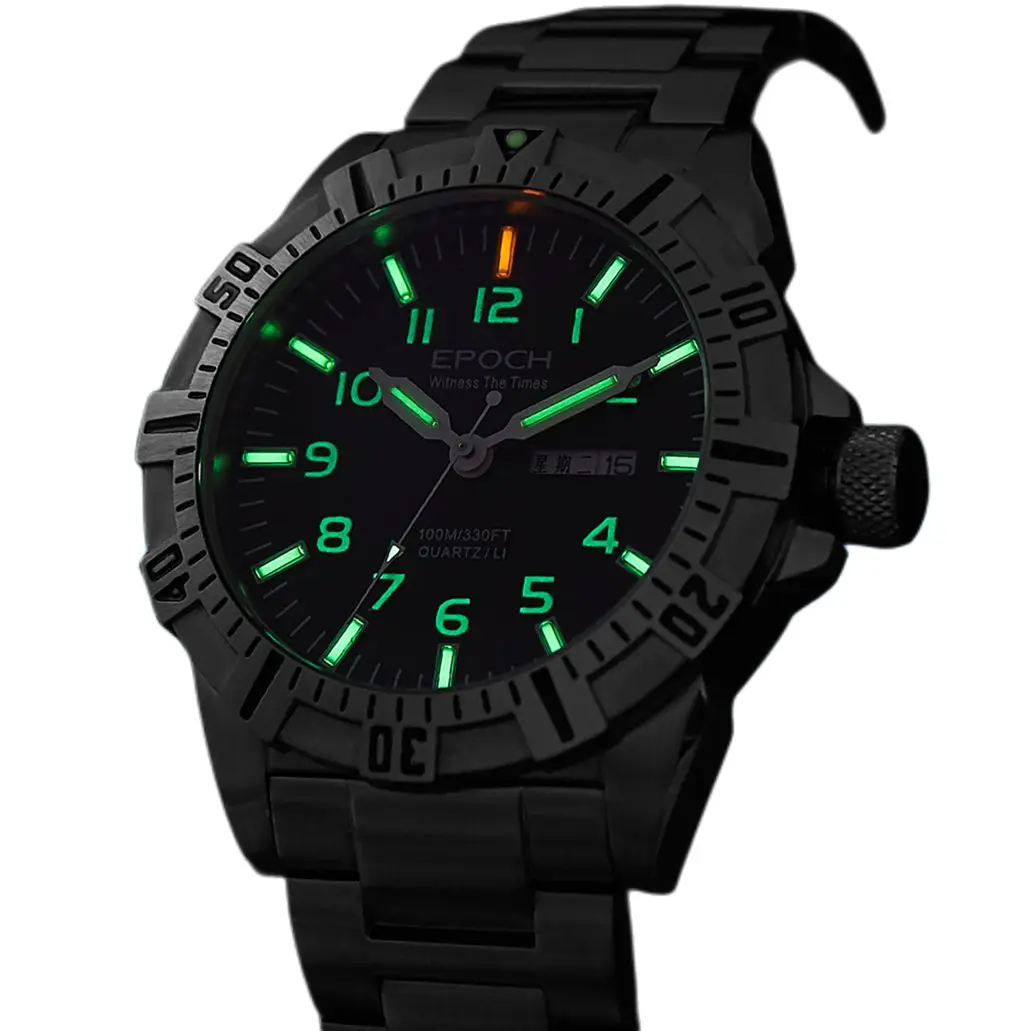 EPOCH-reloj-de-cuarzo-luminoso-para-hombre-cron-grafo-con-bater-a-de ...