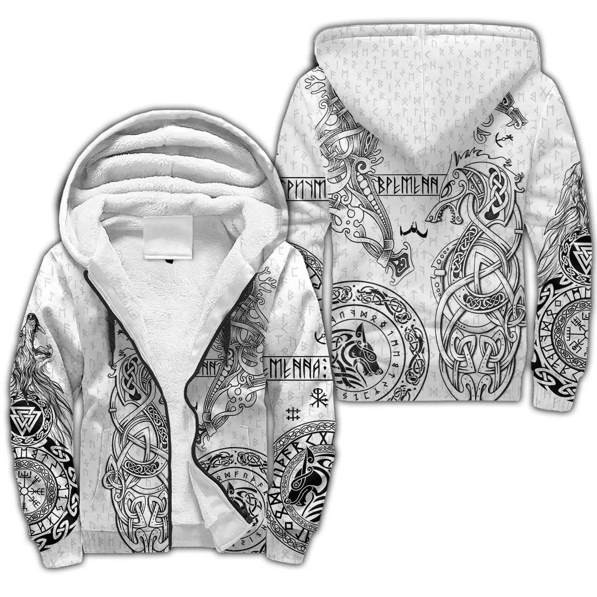 Fenrir-Wolf-Vegvisir-Tattoo-3D-Printed-Mens-Winter-Thicker-Zip-Hoodie-Unisex-Casual-Hooded ...