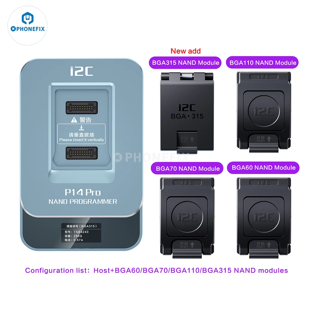 I2c-p14-pro-i2c-bga315-bga70-programador-hdd-pcie-nand-para-iphone-5g ...