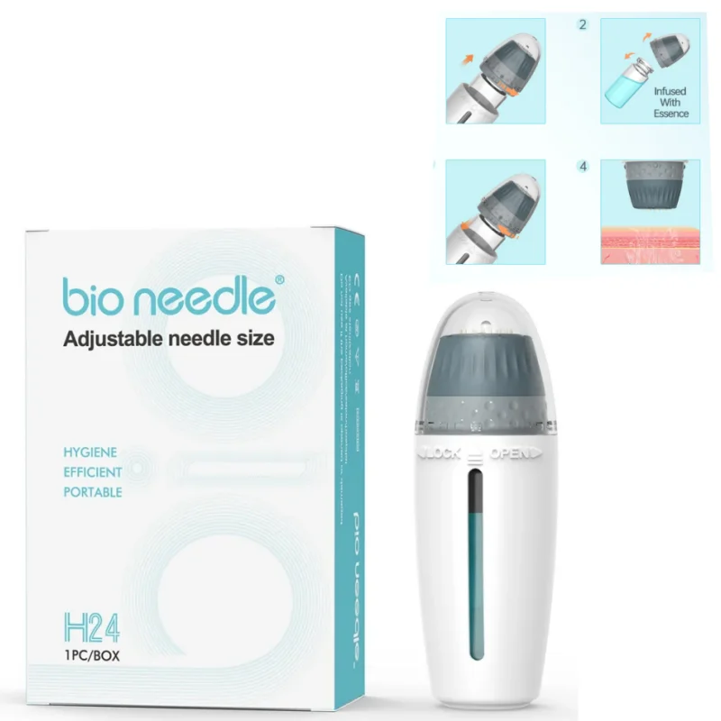 24Pins Derma Bio Needle Titanium Microneedle Hyaluronic Acid Serum ...