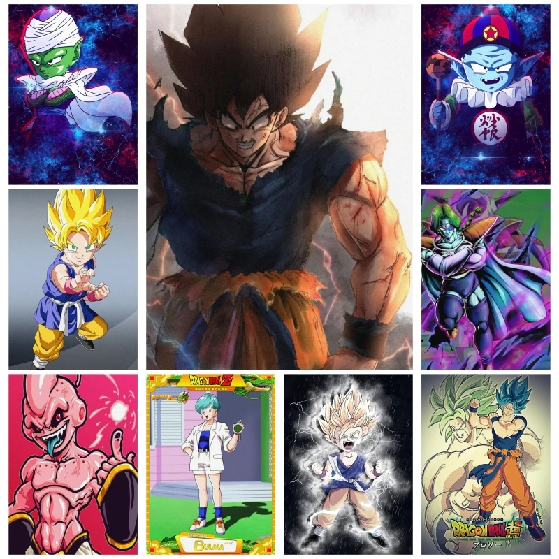 Canvas Painting Classic Anime Dragon Ball Majin Buu Vintage Picture Is ...
