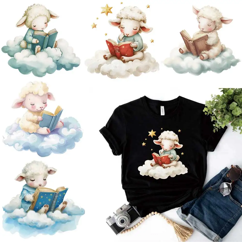 Cute Lamb Iron-on Transfer For Clothes DIY A-Level Washable T-shirts ...