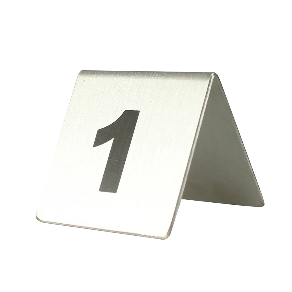 Lot-5pcs-SS-Table-Number-Tent-Sign-Stand-Stainless-Steel-Place-Card ...