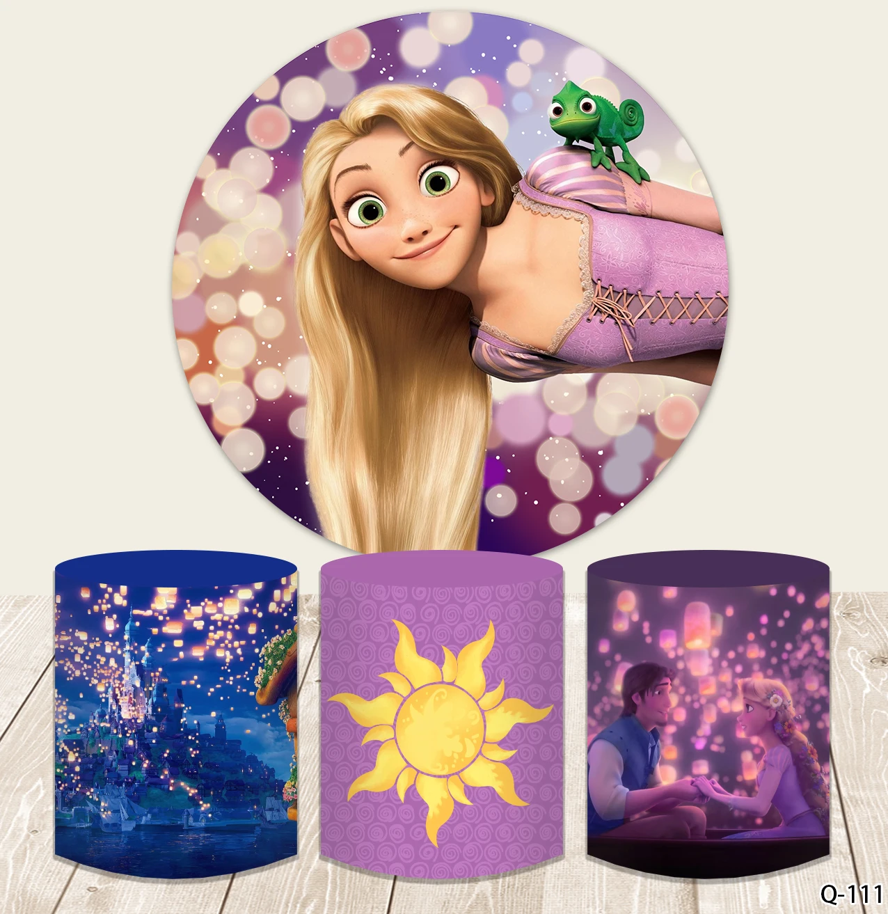 Tangled-Rapunzel-Round-Backdrop-Girl-Birthday-Photography-Backdrop ...