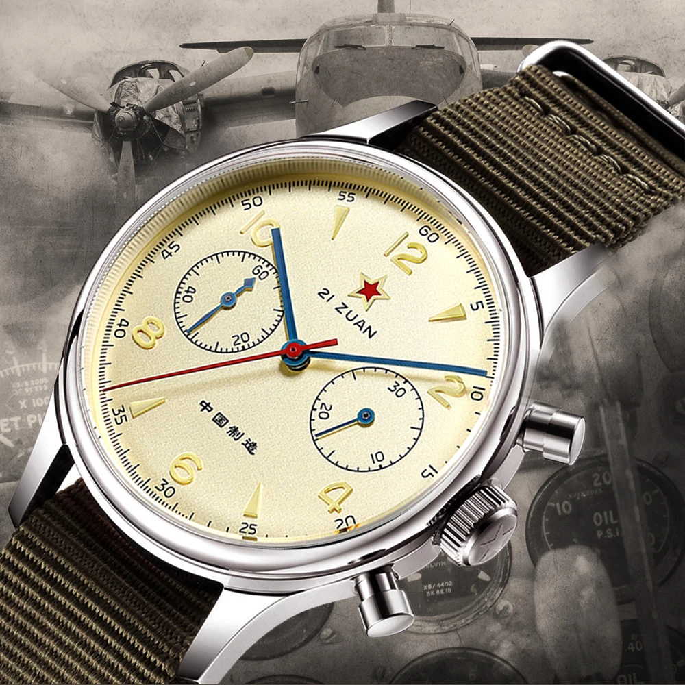 Red-Star-Men-s-Pilots-Watches-1963-Chronograph-ST1901-Movement-Sapphire ...