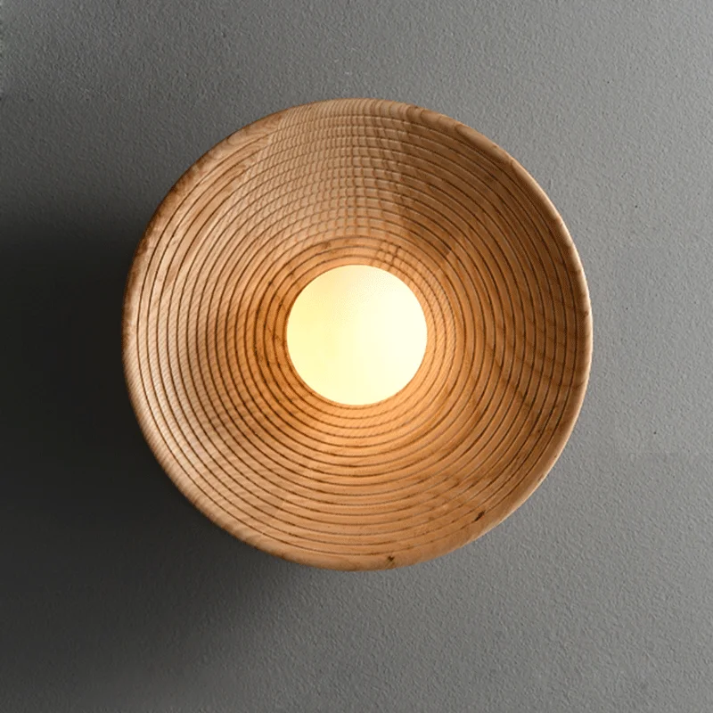 Japanese-Retro-Round-Circle-Wooden-Living-Room-Wall-Lamp-Nordic-Home ...