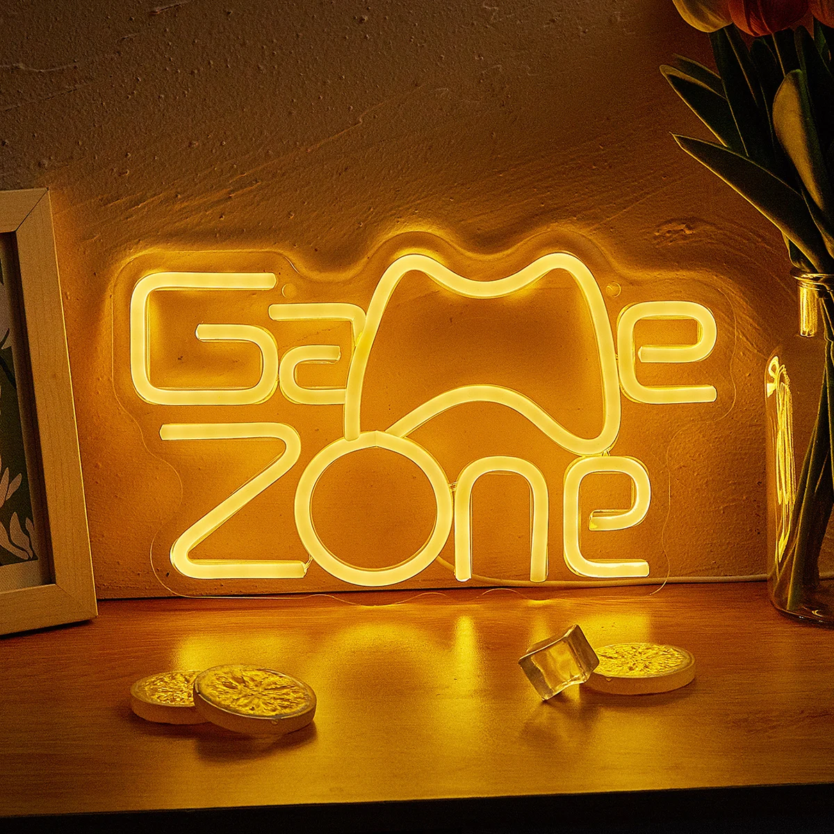 Chi-buy-LED-Neon-Game-Zone-USB-Powered-Neon-Signs-Night-Light-3D-Wall ...