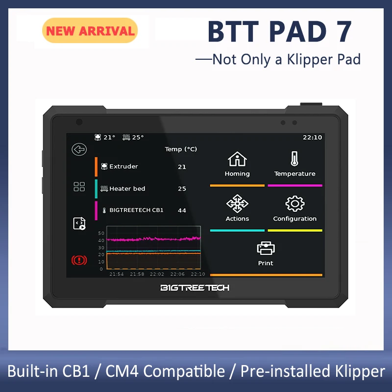 BIGTREETECH Pad 7 Inch IPS Touch Screen Klipper 1024*600 60Hz Display ...