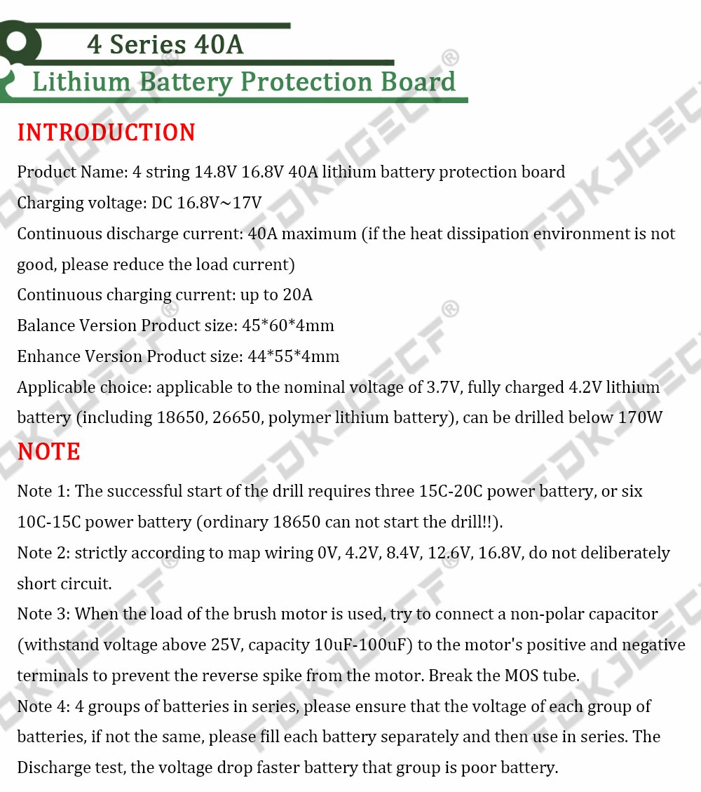 Защитная плата 3S/4S 40A/60A 18650 BMS, для зарядки литий-ионных ...