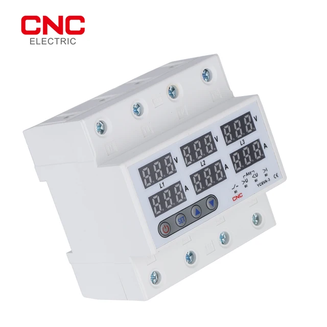 Cnc Din 3 Fázis Feszültség Relé 3P+N Voltmérő Ampermérő A Monitor ...
