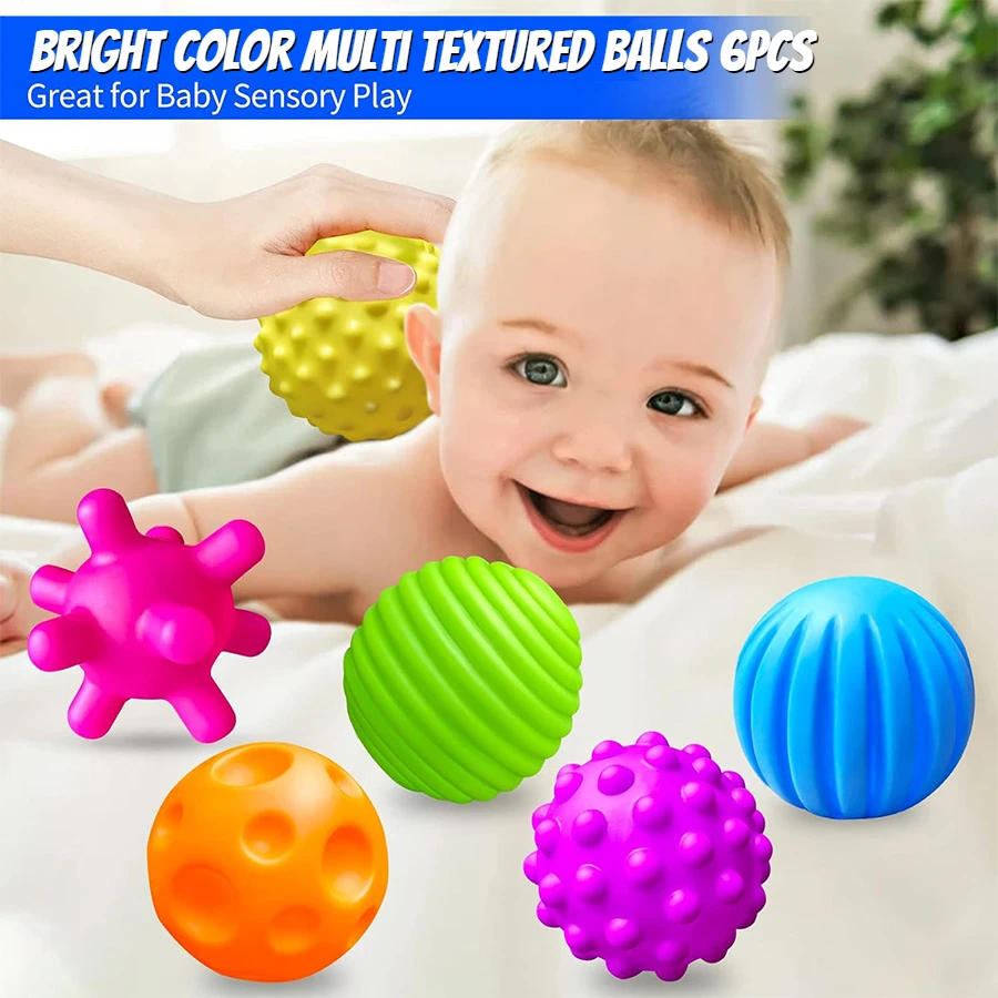 6PCS-Textured-Balls-for-Baby-Sensory-Play-6-12-Months-Activity-Multi ...