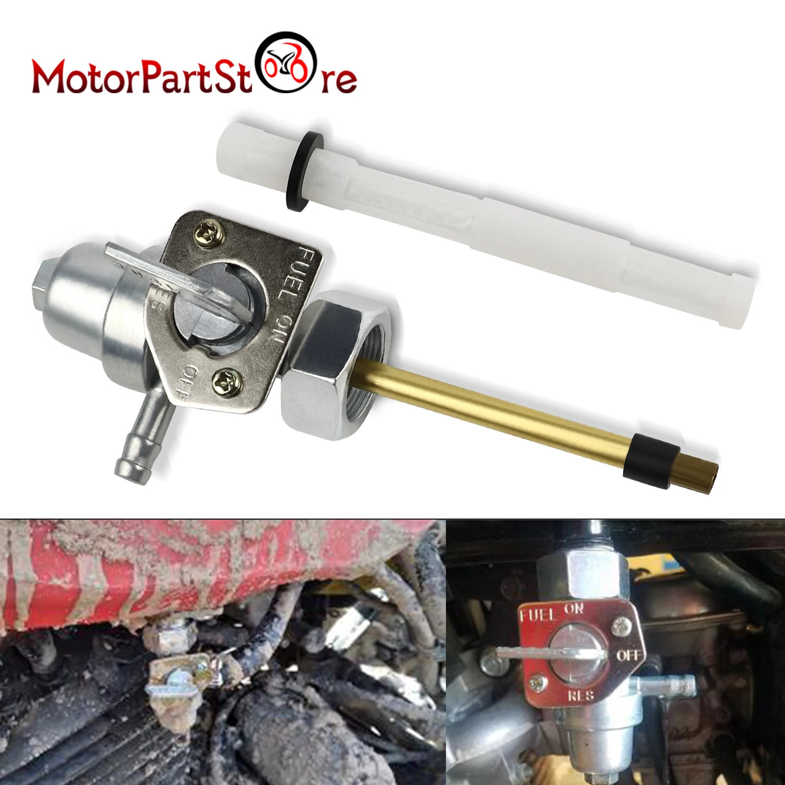 Fuel Petcock Fuel Gas Petcock Valve Switch Fit For Honda TRX 250 300 ...