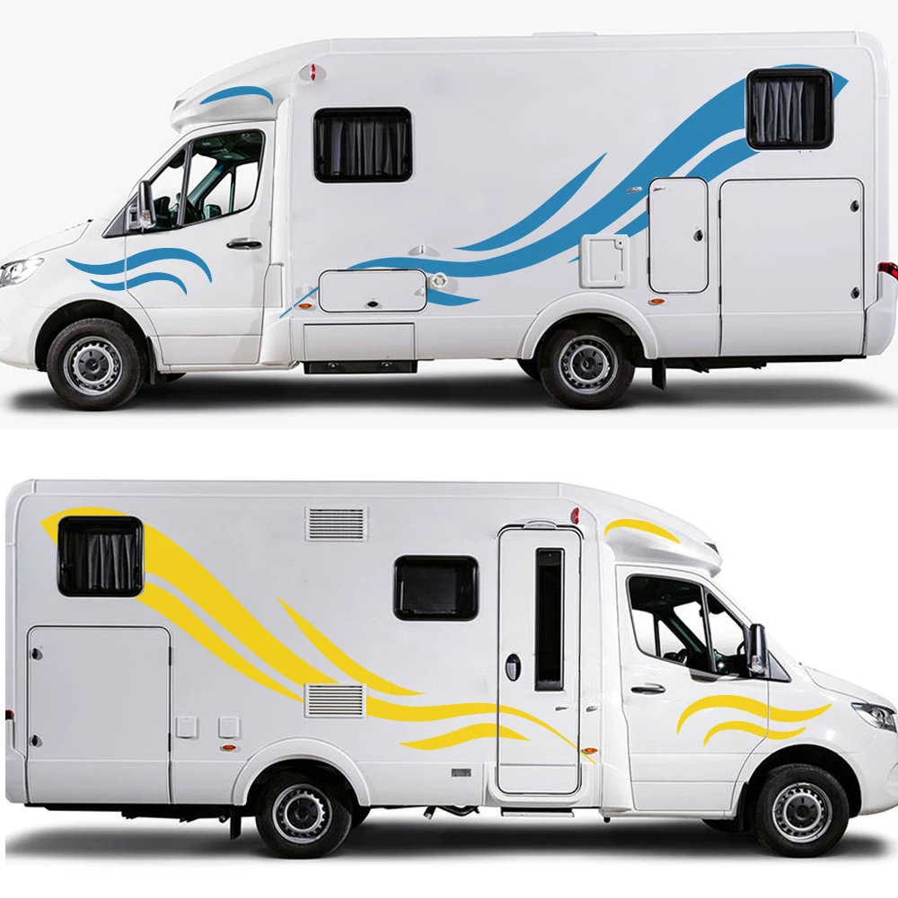 6PCS-Motorhome-Stripes-Vinyl-Stickers-For-Camper-Van-Horsebox-Caravan ...