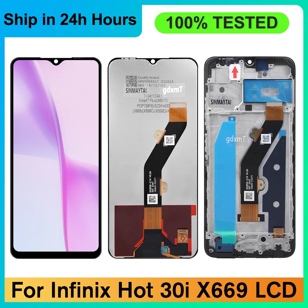 6.56 inches For Infinix Hot 30i X669 X669C X669D LCD Display Touch ...