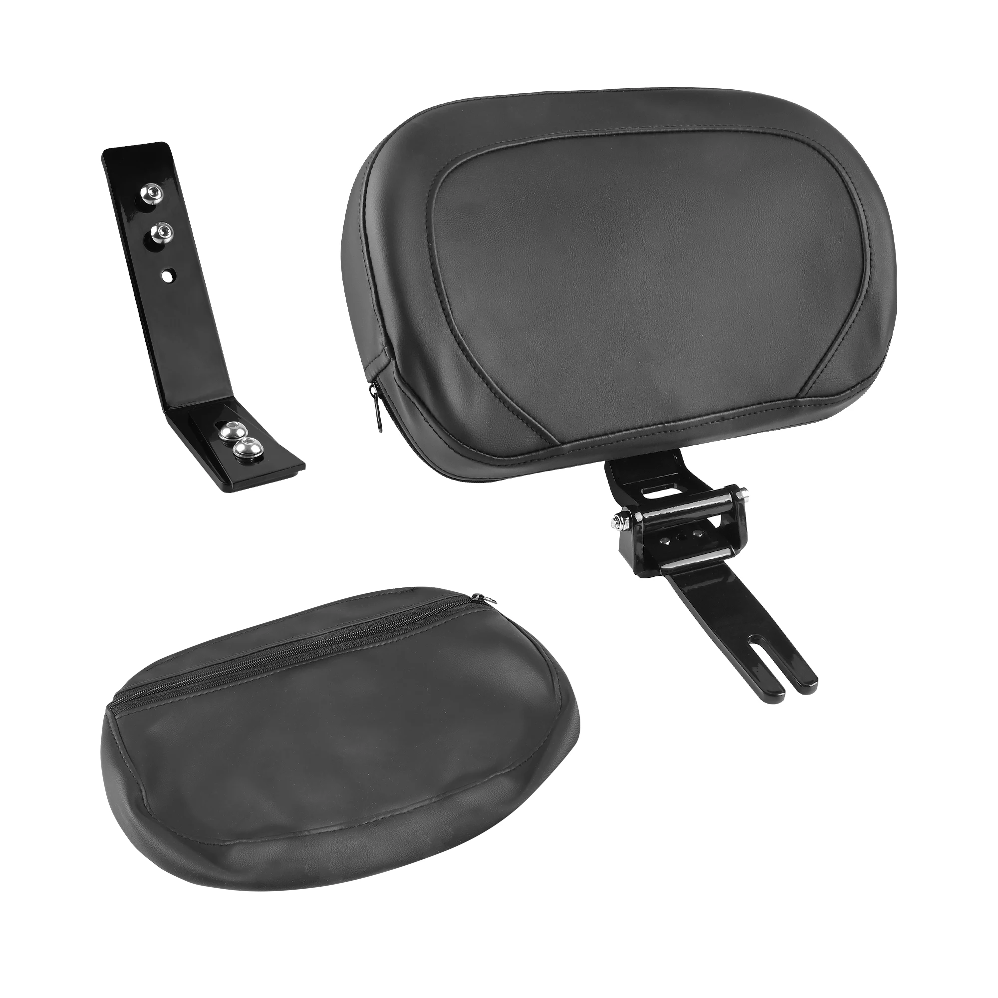 Motorcycle Seat Accessories Adjustable Driver Backrest Mount Kit with ...