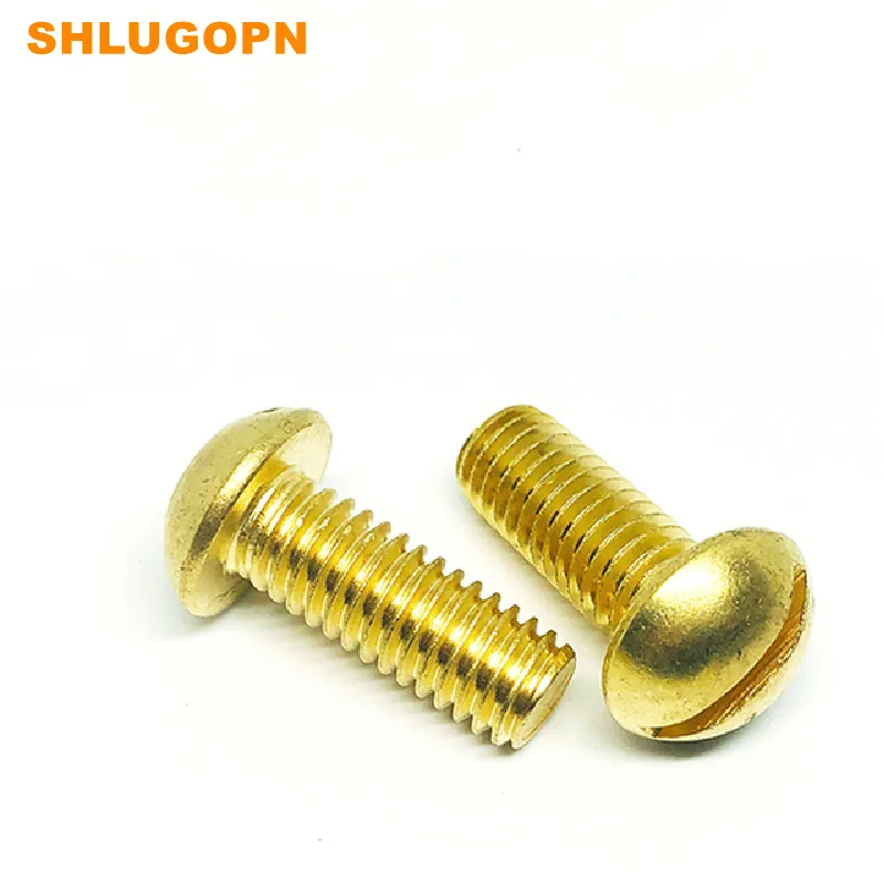 M3-5-6mm-Length-Hot-Solid-Screws-Brass-Copper-Round-Pan-Head-Slotted ...
