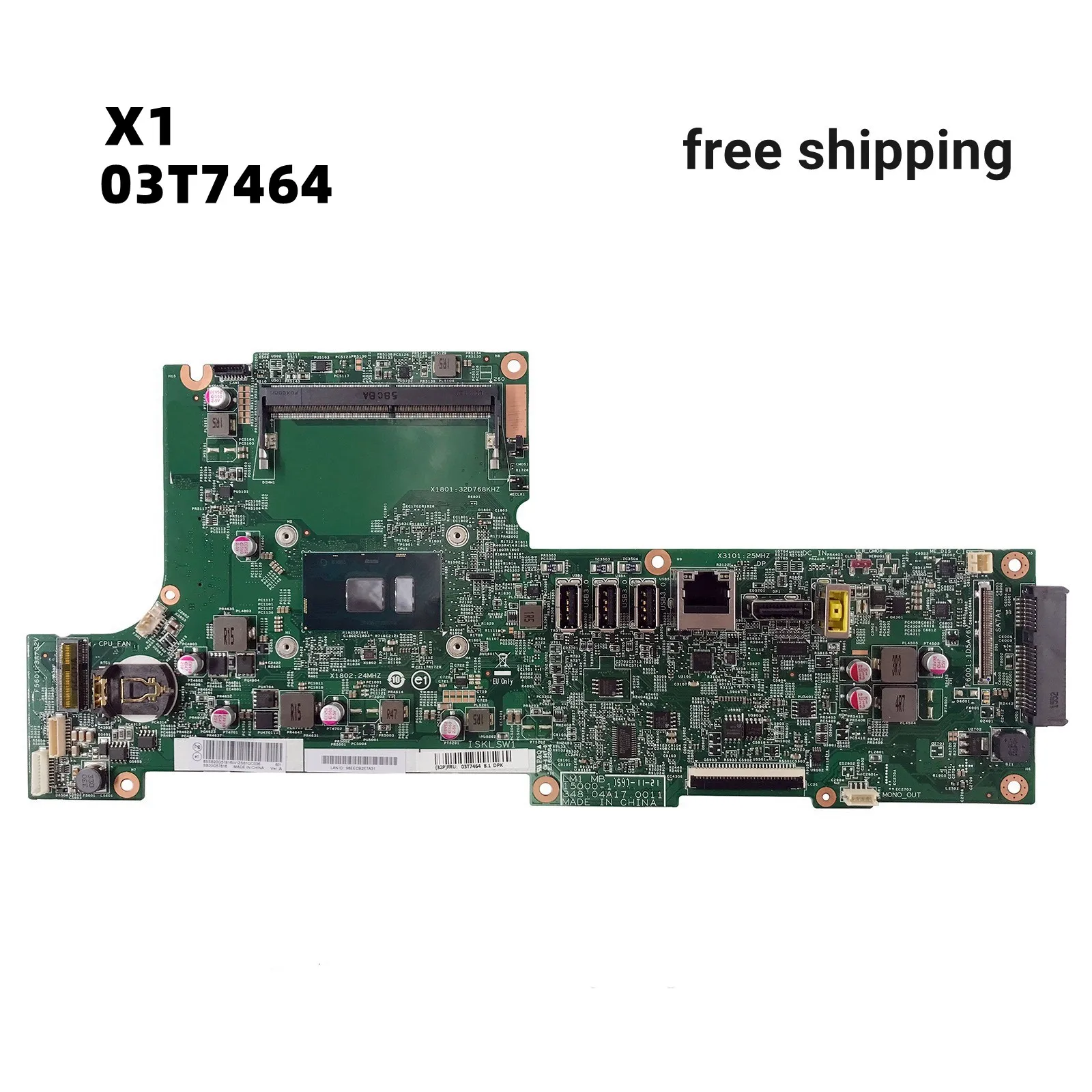 CTO;03T7464 For Lenovo ThinkCentre X1 Motherboard 15000-1 348.04A17 ...