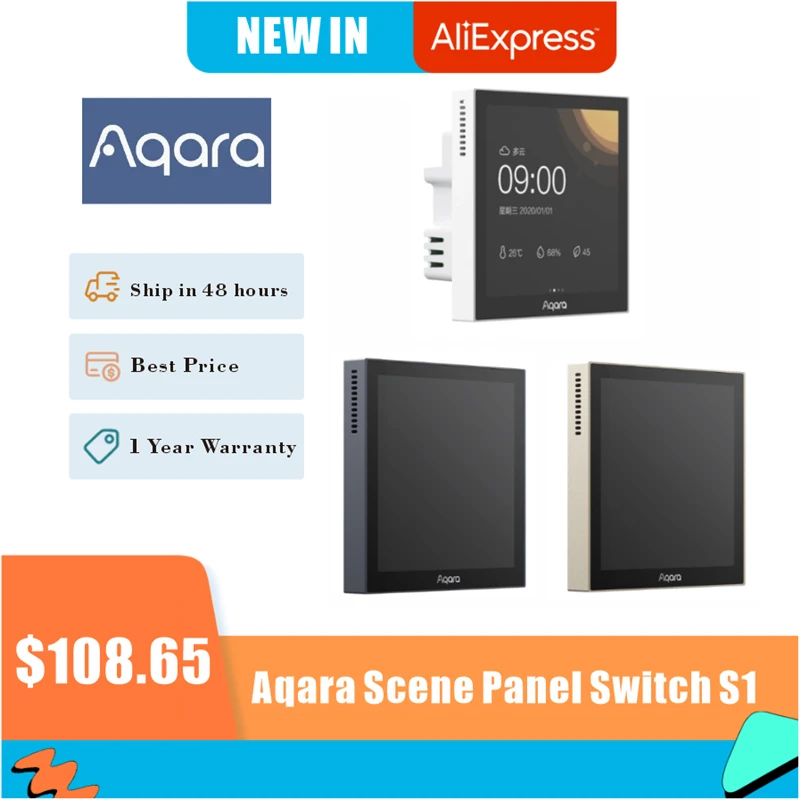 Aqara Scene Panel Switch S1 Zigbee 3.0 Smart Touch Screen Ai Gesture ...