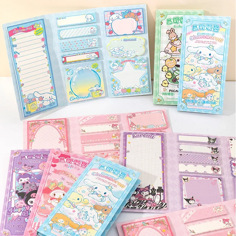 Cute Cartoon Sticky Notes Set 9 Designs 180 Sheets Foldable Memo Pads ...