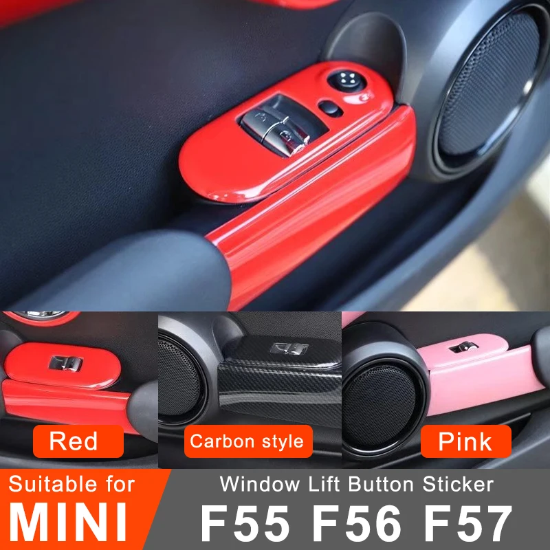 Car-Window-Lift-Button-Panel-Decorative-Sticker-For-BMW-MINI-ONE-Cooper ...