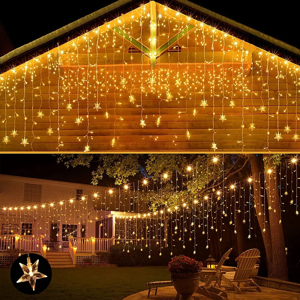 Curtain Icicle Led String Lights 10 | 4m Led Curtain Icicle String ...