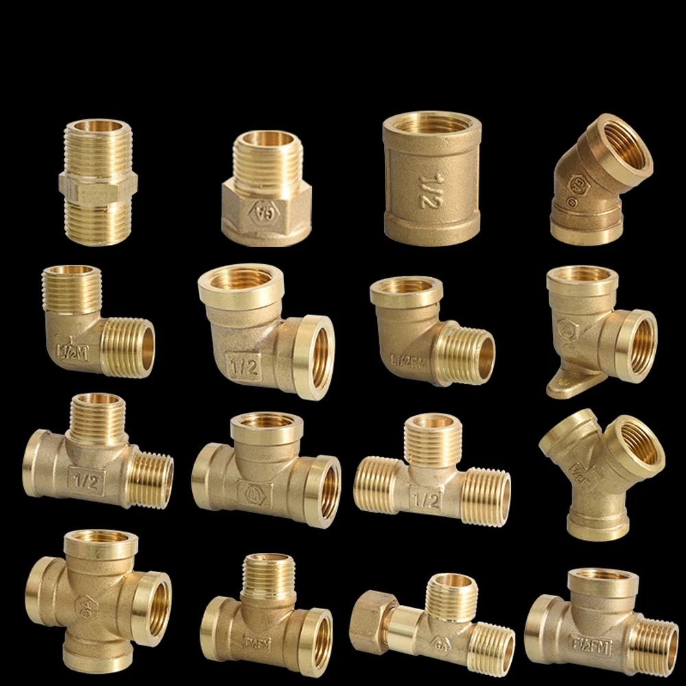 DN15 G 1/2" BSP Male Female Brass Staight Nipple Coupler Union 45 Degee ...