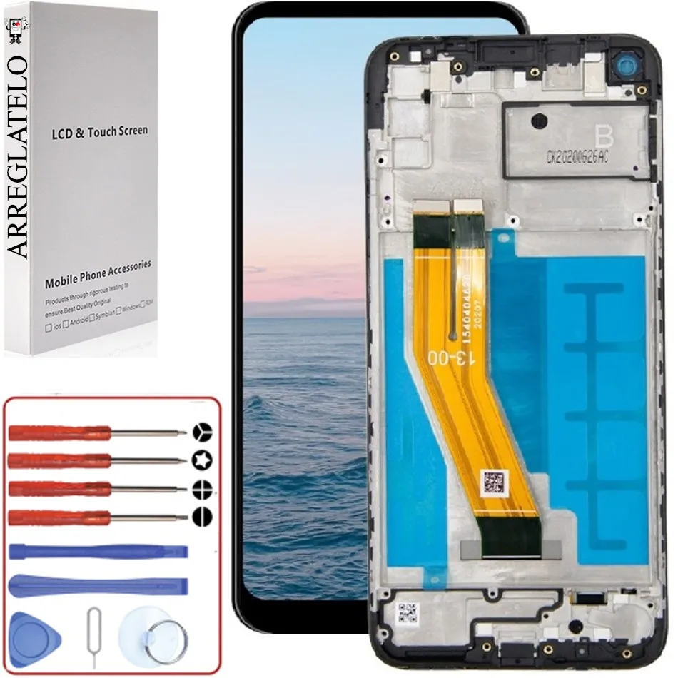 Screen Repair Kit For Samsung Galaxy M11 With Black Tft Frame - Mobile ...