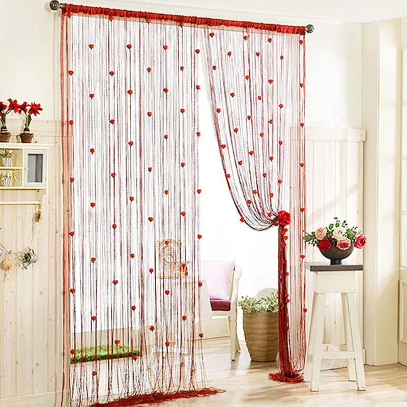 Door-Line-Curtain-Rose-Flower-Shape-Window-Thread-Hanging-Vestibule ...