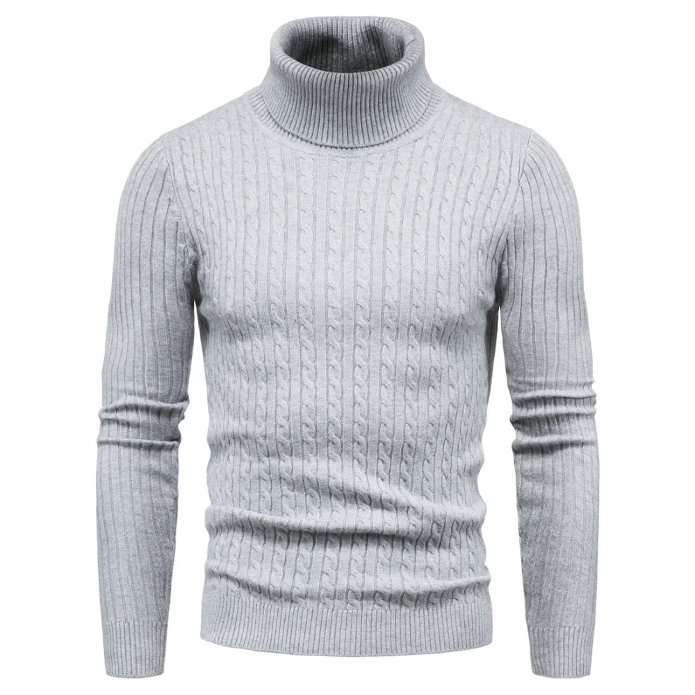 2023-Autumn-Winter-Turtleneck-Warm-Fashion-Solid-Color-Sweater-Mens ...