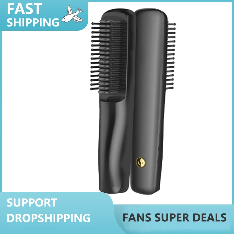 Wireless Men Quick Beard Straightener Hair Style Comb Cordless Usb ...