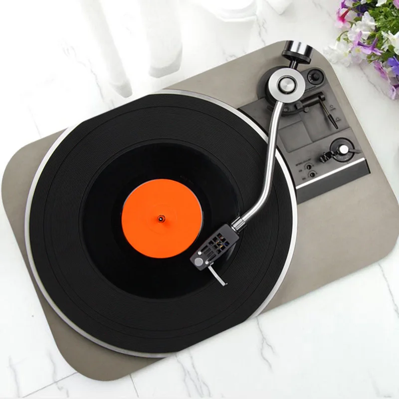 Novelty-Vinyl-Record-Player-Welcome-Door-Mat-Retro-Vintage-DJ-Turntable ...