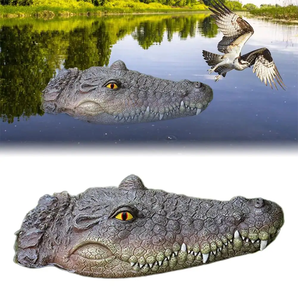 Pond Floating Alligator Head Decoy, Outdoor Alligator Pool Float Fake ...