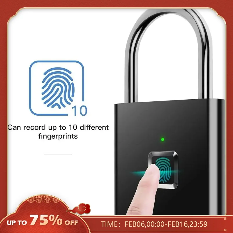 Portable-Fingerprint-Padlock-USB-Rechargeable-Lithium-Battery ...