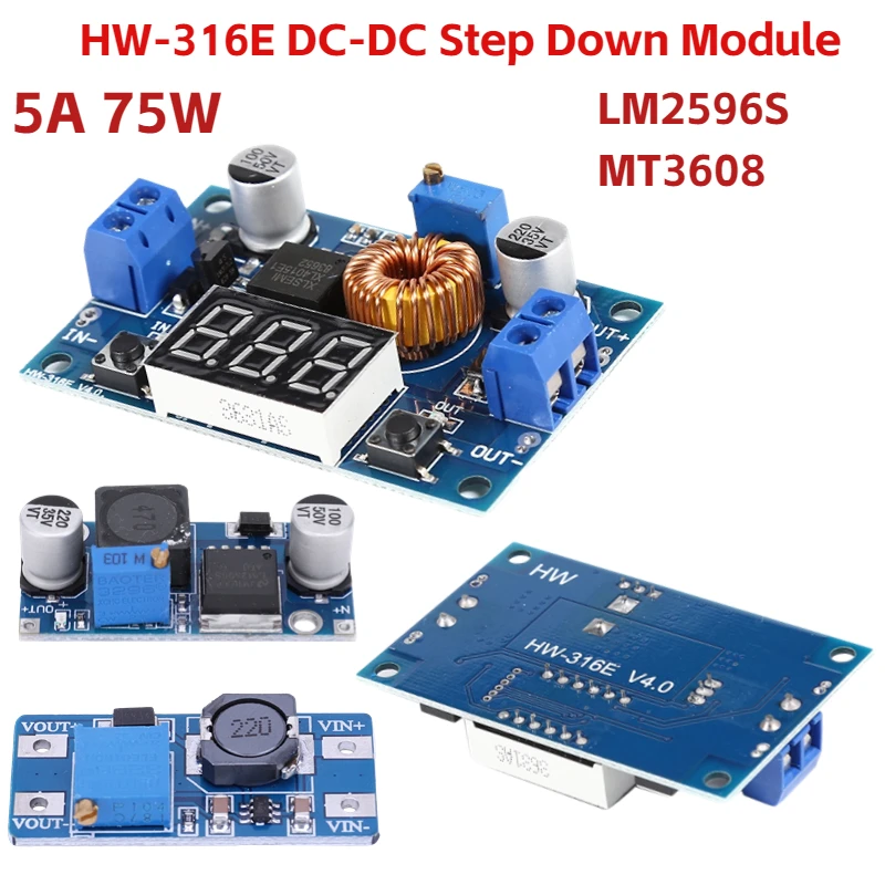 5A-75W-HW-316E-LM2596S-MT3608-DC-DC-Step-Down-Module-Buck-Converter ...