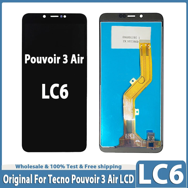 6.0" For Tecno Pouvoir 3 Air LC6 LCD Display Touch Screen Digitizer ...