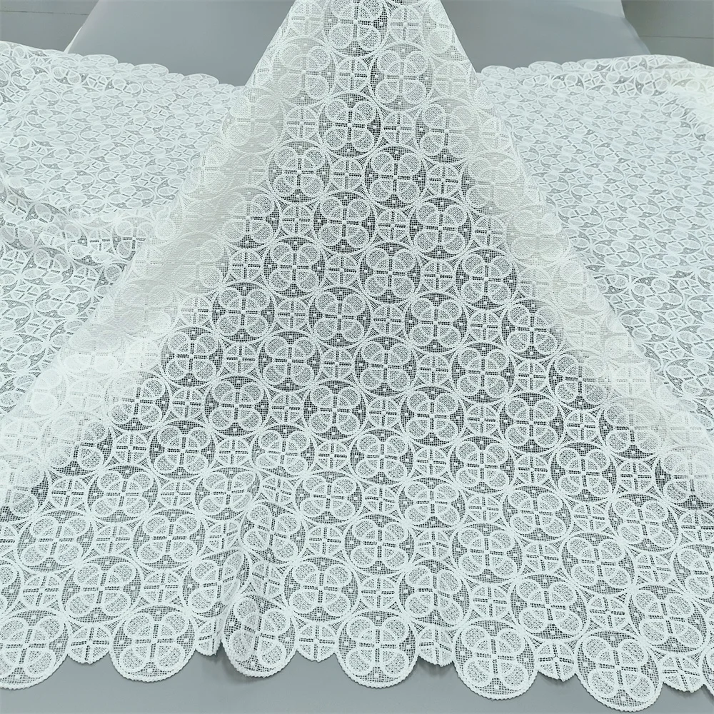 Off-white-African-French-rope-lace-fabric-high-quality-2024-Nigeria ...