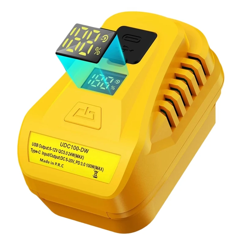 AD33 HOT 100W USB Wall Charge Kit Adapter For Dewalt 20V Battery ...