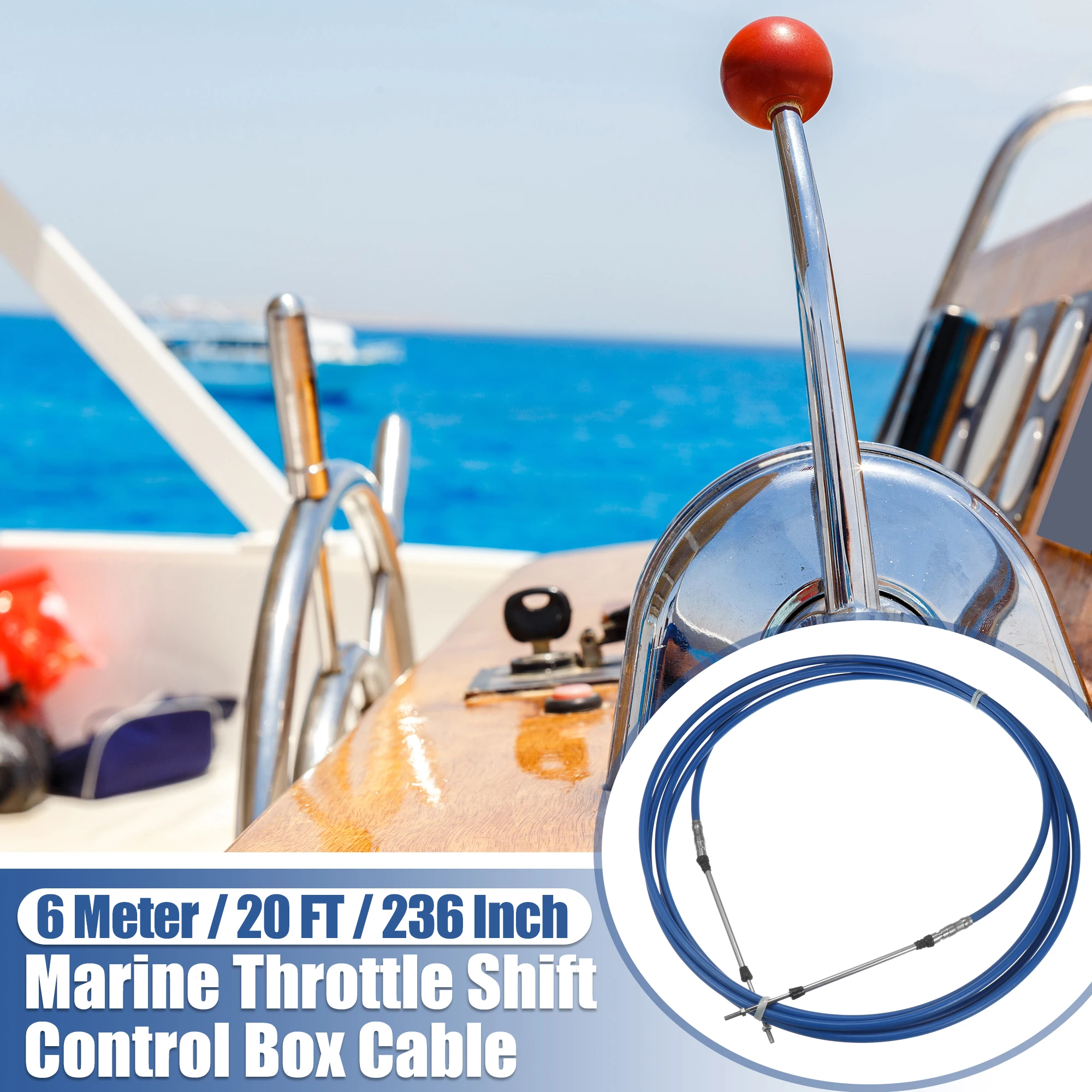 Motoforti 2pcs 20ft 6 Meter 236inch Marine Throttle Shift Remote ...