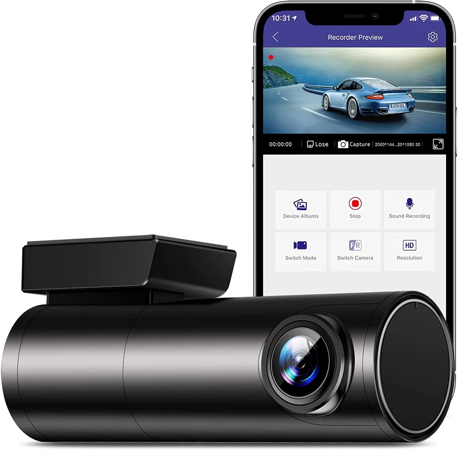 AZDOME-M300-Car-DVR-Voice-Control-Dash-Cam-1296P-WiFi-Dashcams-Hidden ...
