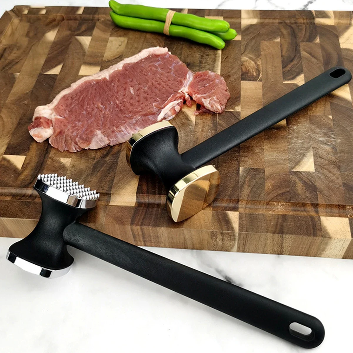 Meat-Tenderizer-Hammer-19cm-Household-Aluminum-Alloy-Steak-Metal-Mallet ...